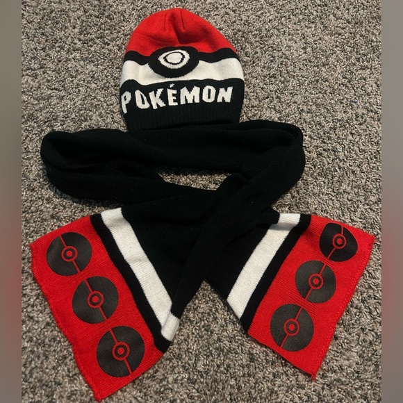 Pokemon | Accessories | Pokmon Scarf And Beanie Set | Poshmark